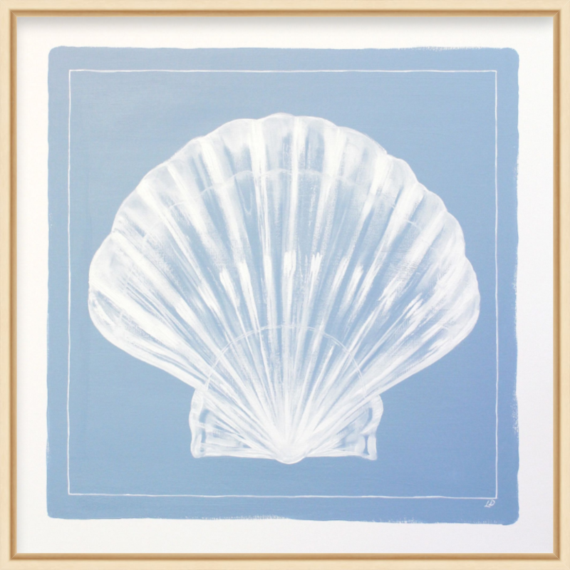 'Scallop Shell on Blue' Original Painting – Laurie Duncan Art